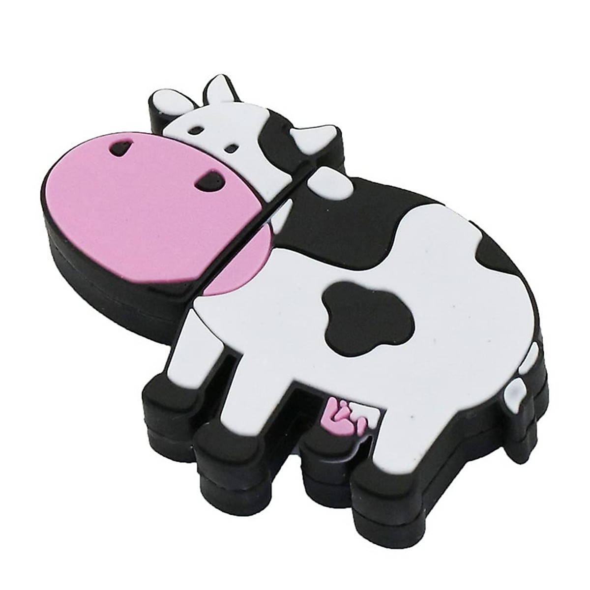 4GB Cow Shape USB Memory Stick USB 2.0 Data Storage Pen Drive with Lanyard Thumb Flash Drives USB Drive (White)