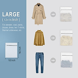 3Pcs Durable Fine Mesh Washer Bags For Delicate Clothes. Suitable For Full-size Washing Machines and Portable Washing Machines, 12 x 16 inches (XYD-9)
