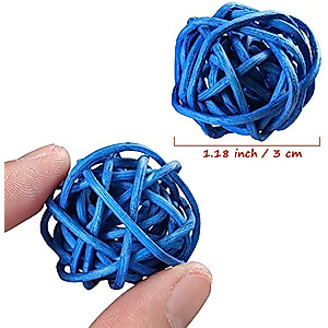 Hamster Sea Grass Hammock with Mat 3 Rattan Balls Set - Natural Hanging Tunnel Bed House Snuggle Hut Small Animal Chew Toys for Silk Bear Hamster Rat Gerbil Sugar Glider Bird (4.72''Lx3.93''W)