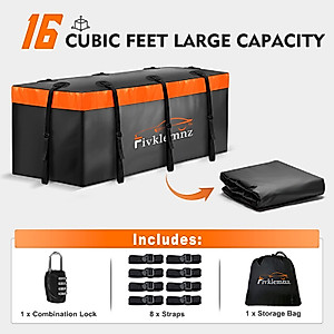 Foldable Hitch Cargo Carrier, 60" X 20" X 6" Heavy Duty Trailer Hitch Mount Luggage Basket with 500lb Capacity + 16 Cubic Waterproof Cargo Carrier Bag, Suitable for SUV, Truck, Car Traveling