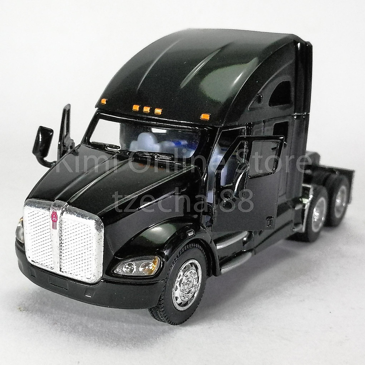 KiNSMART Kenworth T700 Container Truck 1:68 Die Cast Metal Model Toy Truck Black