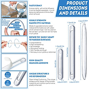 Cabinet Door Bumper Clear Silicone Door Stopper Wall Protector Car Anti Collision Bumper Adhesive Automotive Bumper Guards for Car Doors, Drawers(6 Pieces)