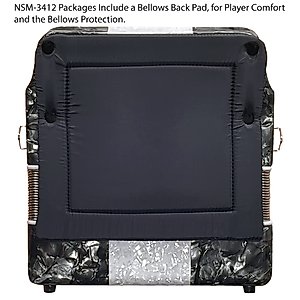 SofiaMari NSM3412 Accordion Package: 34 Button, 12 Bass, 3 Switch Accordion with Case and Straps (Sol/GCF Deep Blue Pearl) (NSM-3412-DBP-SOL)