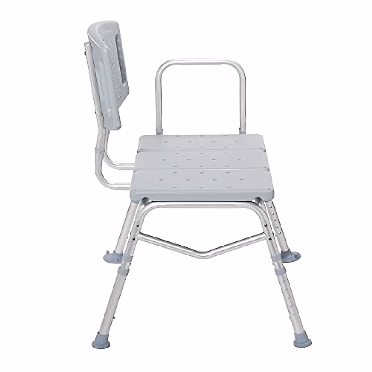 Drive Medical 12025KD-1 Folding Universal Sliding Transfer Bench, Gray