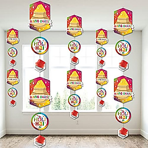 Big Dot of Happiness Holi Hai - Festival of Colors Party DIY Dangler Backdrop - Hanging Vertical Decorations - 30 Pieces