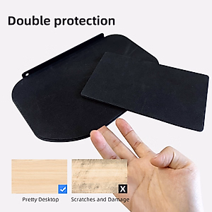 Monitor Mount Reinforcement Plate, Monitor Mount for Glass Desk, Steel Bracket Plate for Thin, Glass and Other Fragile Tabletop, fits Most Monitor Stand Grommet C Clamp Installation Hole Reinforcement