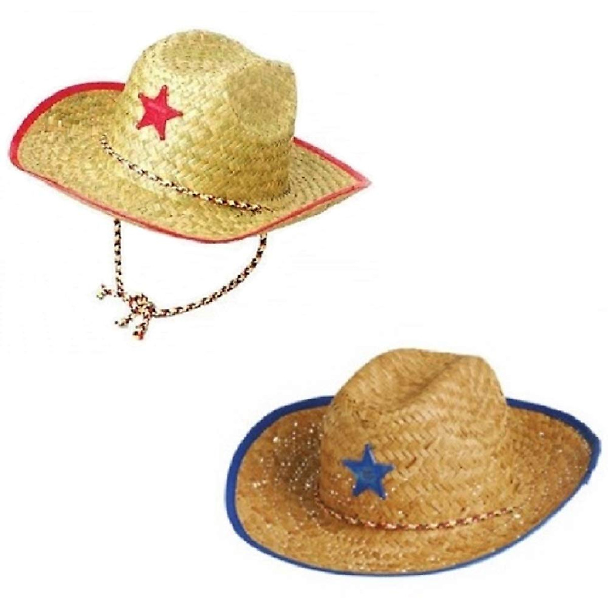 Novelty Treasures Costume Play Set Child Western Cowboy Hat, Plastic Sheriff Badge, and Matching Bandana Scarf (2 Sets)