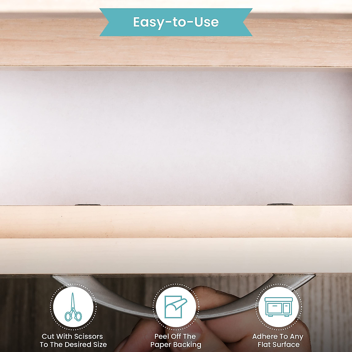 Con-Tact Brand - 20F-C9A952-06 -C9A952 Creative Covering Self-Adhesive Vinyl Drawer and Shelf Liner, 18'' x 20', White