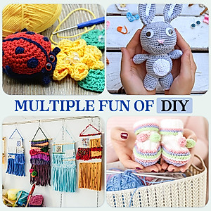 Timgle 24 Skeins Cotton Yarn, Yarn for Beginners, Crocheting and Knitting with Easy to See Stitches Cotton Yarn,Fingering Weight Yarn for Crochet and Knitting, Per Skein 1.76 Oz/164 Yards