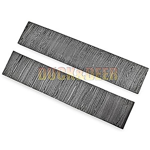 10" long Pair Of Handmade Damascus Steel Billet Bar with 2" width for knife making supplies