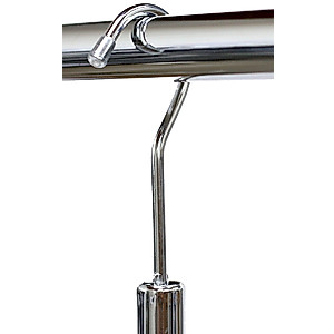 Simple Houseware Adjustable Closet Hanging Rod, Chrome - 2 Pack