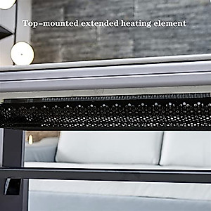 Outdoor Garden Heater Heater Coffee Table, Rectangular Ceramic Heater Coffee Table with Slate Top, Liftable Electric Heater Table with Thermostat, Timer and Remote Control Patio He