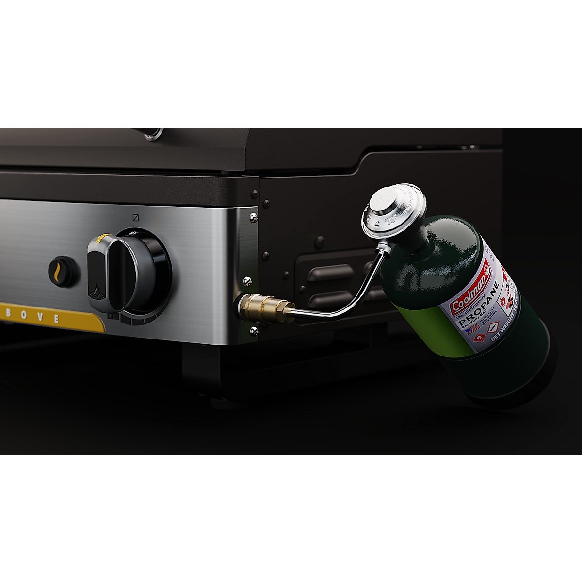 HALO Elite Griddle Propane Gas, 20.7''×13.2''(273sq.in) Cooking Surface with Wind Proof Design and Dual Burner, XL Rear Grease Container, a Bubble Leveler (1 Burner)