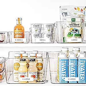 BINO | Plastic Storage Bins, X-Large - 12 Pack | THE SOHO COLLECTION | Multi-Use Organizer Bins | Built-in Handles | BPA-Free | Pantry Organization | Home Organization | Fridge Organizer | Freezer Org