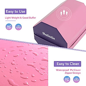 Matladin 20"x20" Gymnastics Octagon Mat Skill Shape Tumbling Backbend Trainer Exercise Mat for Preschool Kids Gym (Pink & Purple)