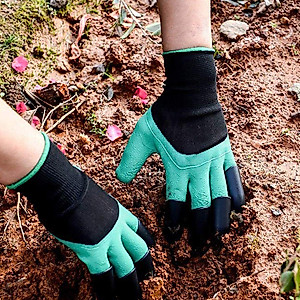 Famoy Claw Gardening Gloves, Garden Claw Glove for Women Gift (Green 1 Pair)