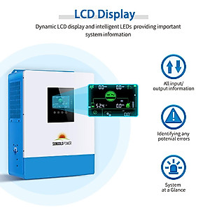 5000W DC 48V Pure Sine Wave Solar Inverter,100A MPPT Solar Charger and 40A AC Battery Charger, 120V AC Output Hybrid Solar Inverter Charger Manufactured by SunGoldPowerCo.,Ltd (Parallel & Grid-Tied)