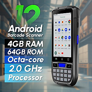 Rayoungtek Android Barcode Scanner Built-in HW N5703 1D/2D/QR Scan Engine, NFC Reader, Rugged Android 12 4G WiFi Wireless Handheld Moible Computer PDA Data Terminal for Inventory Warehouse WMS