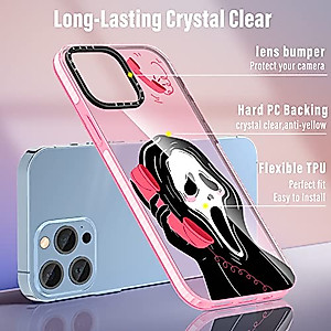 Kokaaee for iPhone 14 Pro Case Cute Skeleton Skull for Women Girls Kawaii Girly Phone Cases Funny Cool Gothic Unique Design Soft TPU Bumper Cover and Ring Holder for 14Pro 6.1 inch