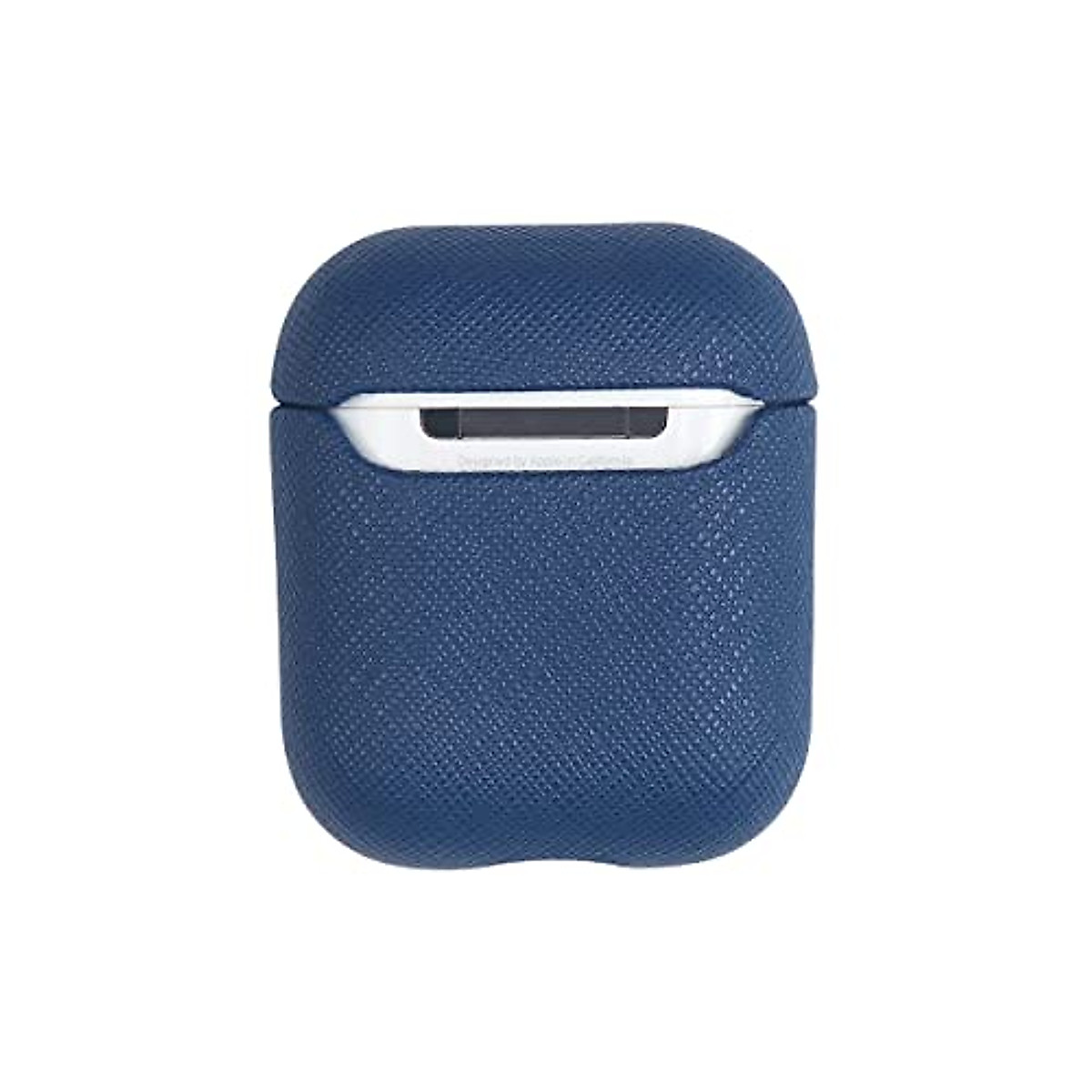 THEIMPRINT Saffiano Vegan Leather AirPods Case Cover Gen 1/2 - Compatible with Apple AirPods 1st & 2nd Generation Charging Case, Black Colour