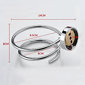Bathroom Hair Dryer Holder Hair Care Tools Holder Wall Mount Chrome Finished Stainless Steel