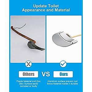 Hibbent Flush Tank Lever Compatible with TOTOTHU004-CP Trip Lvr for St701Cst854884, Toilet Trip Lever in Polished Chrome