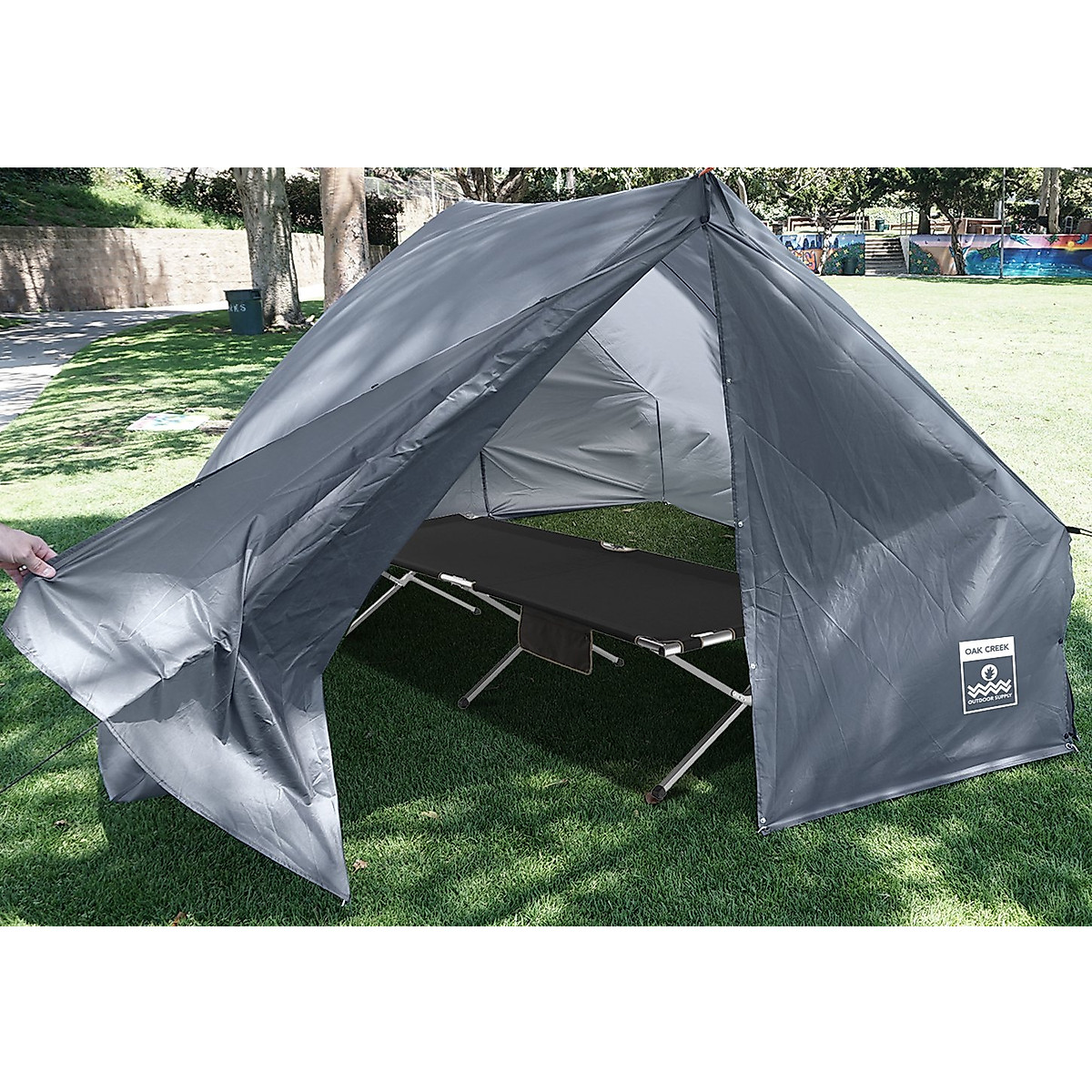 Oak Creek Advanced Hammock Rain Fly. 110 Inch Multipurpose Rainfly for Hammocks. Provides Protection from The Elements. Lightweight Waterproof Tarp Works with Any Camping Hammock