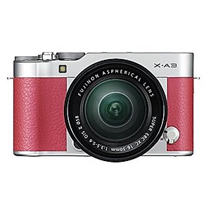 Fujifilm X-A3 Mirrorless Camera XC16-50mm F3.5-5.6 II Lens Kit - Pink