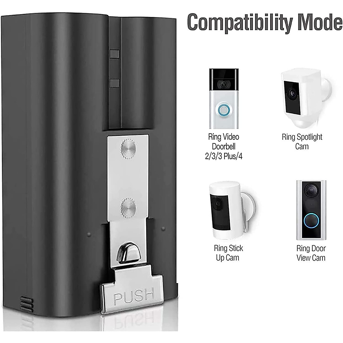 2 Pack 6040mAh Replacement Battery with Charger Station for Ring-Doorbell Camera 2/3/4, Spotlight Camera and Stick Up Cam, Rechargeable Upgraded Lithium Li-ion Batteries 3.65V Camera Indoor