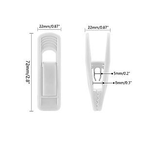 ICSTM Plastic Hanger Clips, 20 Pack Plastic Clips for Hangers, Slim-line Finger Clips Set Clothes Hanger (White)