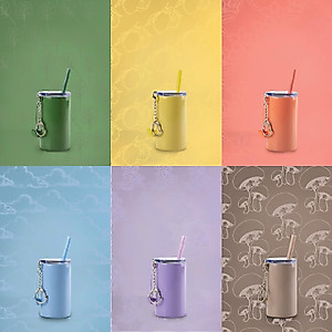 Hogg Mini Tumbler 6 Pack - 3oz Mini Skinny Pastel Collection, Sublimation Shot Glasses with Lids, 3 oz Shot Glasses, Mini Tumblers with Lids and Straws, Sublimation Shot Glass Blanks