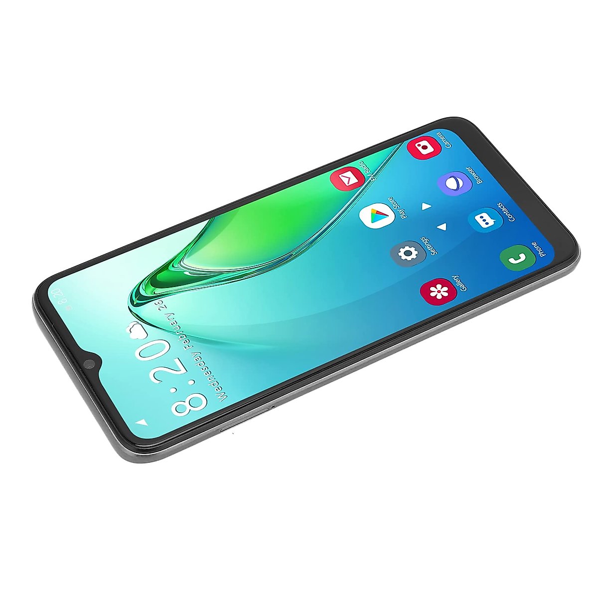 LANTRO JS Mobile Phone for Android 12, 6.5in 5G Network, 6GB RAM, 128GB ROM, Fingerprint & Face Unlock, Grey (EU Plug), Compatible with Smartphones