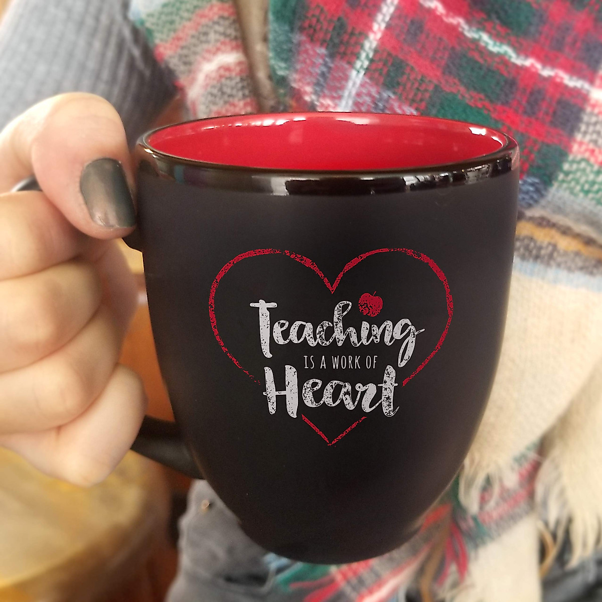 Canopy Street Teaching Is A Work Of Heart Mug/Teacher Gift / 14 Ounce Educator Daycare Coach Gratitude Coffee Mug Present