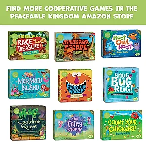 Peaceable Kingdom Feed The Woozle Cooperative Game for 2 to 5 Kids Ages 3+ - Learn Social Skills While Completing Physical Challenges