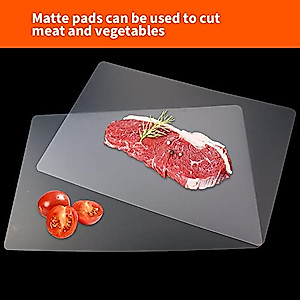 YEXPRESS 15 Pack Plastic Cutting Board Mats, Frosted Clear Flexible Kitchen Cutting Board, Plastic Placemats Table Mats, 17 x 11 Inches