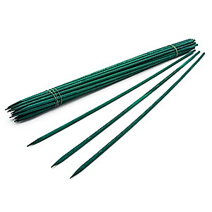 24" Green Wood Plant Stake, Floral Picks, Wooden Sign Posting Garden Sticks (25 Pcs) by Royal Imports
