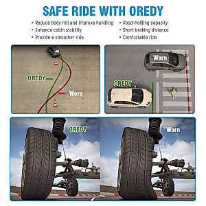 OREDY 4 pcs Front Rear Struts w/Coil Spring Suspension Kit Replacement for 1997-2001 Honda CR-V -171583 171325