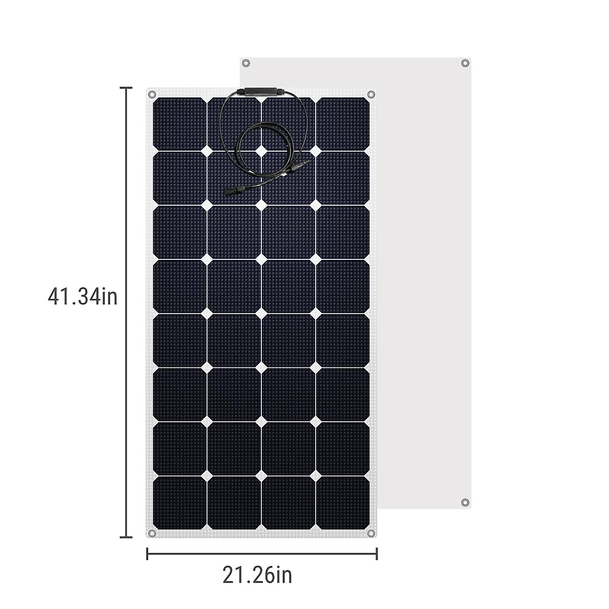 Newpowa Flexible Solar Panel 100W 12 Volt Monocrystalline Semi-Flexible Bendable Mono Ultra Lightweight High Efficiency Charger Off-Grid for Uneven Surfaces Marine RV Cabin Va