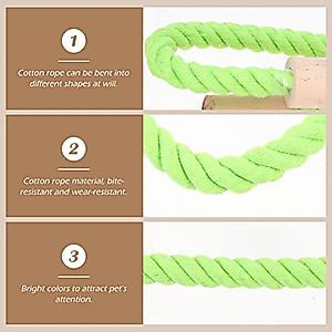 Ipetboom Parrot Stand Bars Parrot Bite Toy 2pcs Parrot Perch Platform Cage Bird Climbing Stand Bird Bungee Toy for Parakeet Cockatoo Conure Lovebirds Finch Canaries Bird Cage Stand Parrot Rope Perch