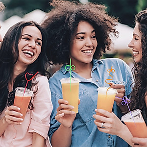 Valentines Day Gifts for Kids, Valentines Day Cards for Kids, 32 Pack Valentine Cards and Drinking Straws Reusable Valentines Day Straws Kit for Boys Girls Valentine Exchange Cards for Kids