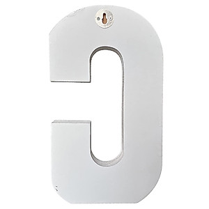 ABELOTS Large Wood Letter Distressed White Wash Alphabet Wall Décor Monogram Letter Alphabet Letters Free Standing Letters Wall Letters (C)