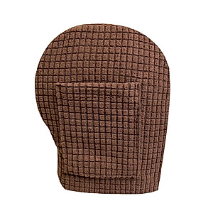 SXNING Arm Rest Covers Set, Pack of 4 Stretch Armchair Arm Covers Soft Polyester Arm Caps Non Slip Furniture Protector for Chair, Sofa, Couch (Dark Coffee with Pocket)