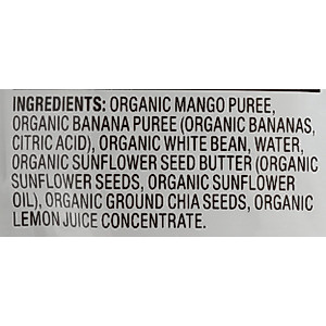 PLUM ORGANICS Organic Mighty Mango Banana Bean Sunbutter Chia, 4 OZ