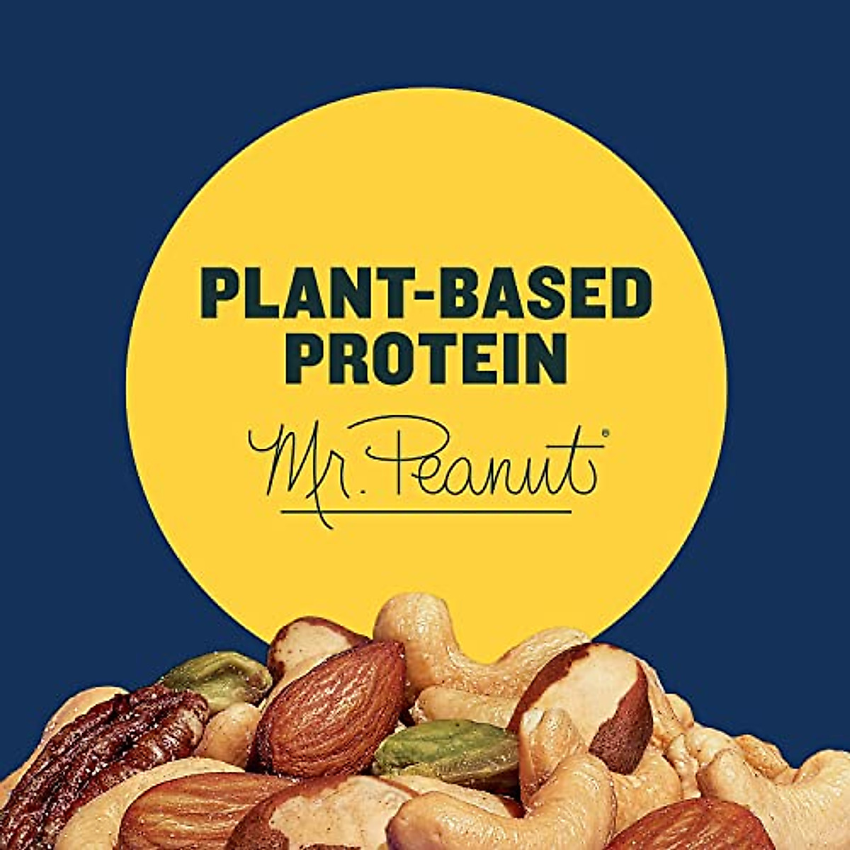 PLANTERS Deluxe Salted Mixed Nuts, Party Snacks, Plant-Based Protein 34oz (1 Container)