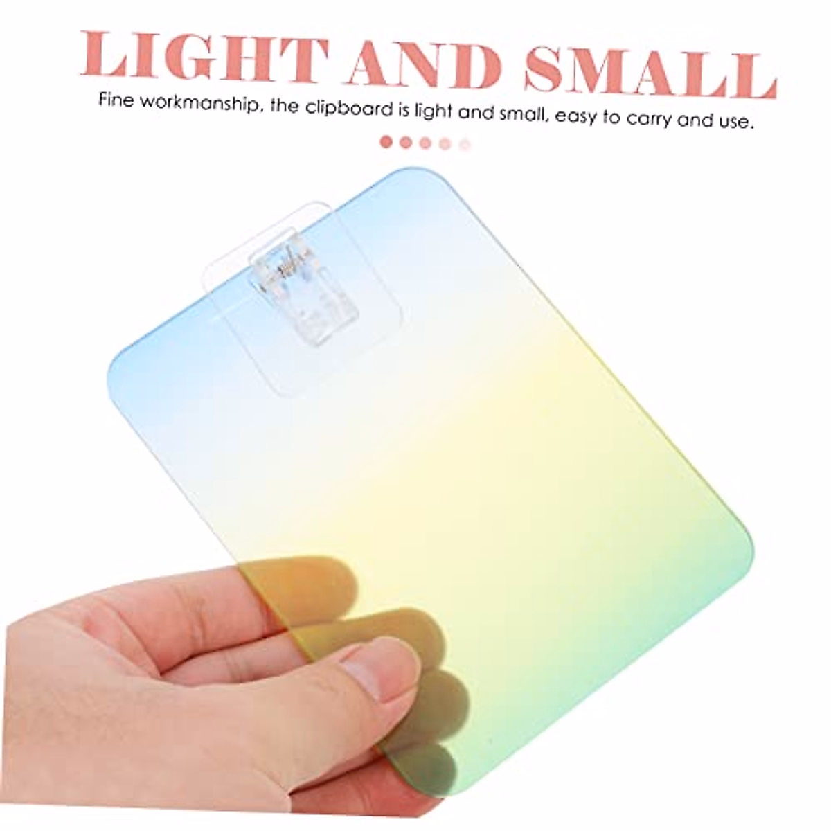 EXCEART Rubber Cutting Board 6 Pcs Plate Clamp Exam Paper Clips File Clipboards Document Holder Business Office Plastic Test Paper Holder Office Supplies Clipboards Clipboard for Office