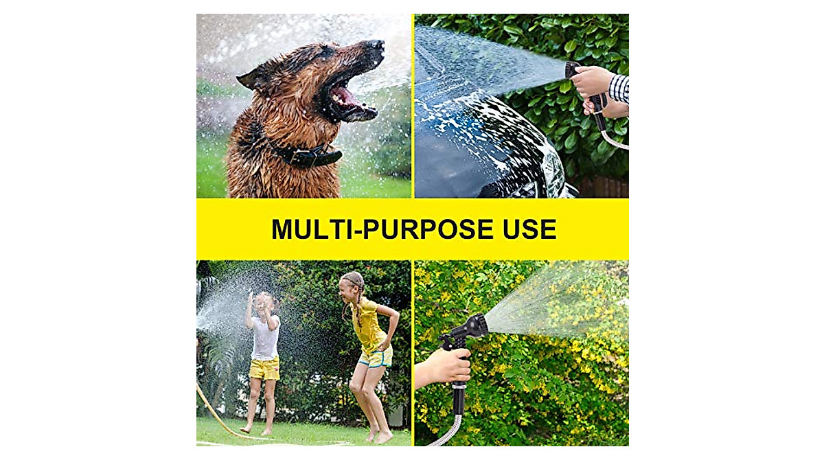 FOXEASE 25ft Metal Water Hose: Tangle-Free, Kink-Proof & Durable