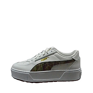 PUMA Women's Karmen Rebelle Sneaker, White White Gold, 10