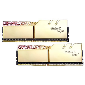 G.SKILL Trident Z Royal Series (Intel XMP) DDR4 RAM 16GB (2x8GB) 3200MT/s CL16-18-18-38 1.35V Desktop Computer Memory UDIMM - Gold (F4-3200C16D-16GTRG)