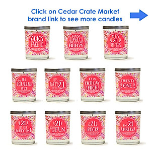She's 21 | Tropical Fruit, Spice, Vanilla | Luxury Scented Soy Candles | 10 Oz. Jar Candle | Made in The USA | Decorative Aromatherapy | 21st Birthday Gifts for Her | 21st Birthday Gift Ideas