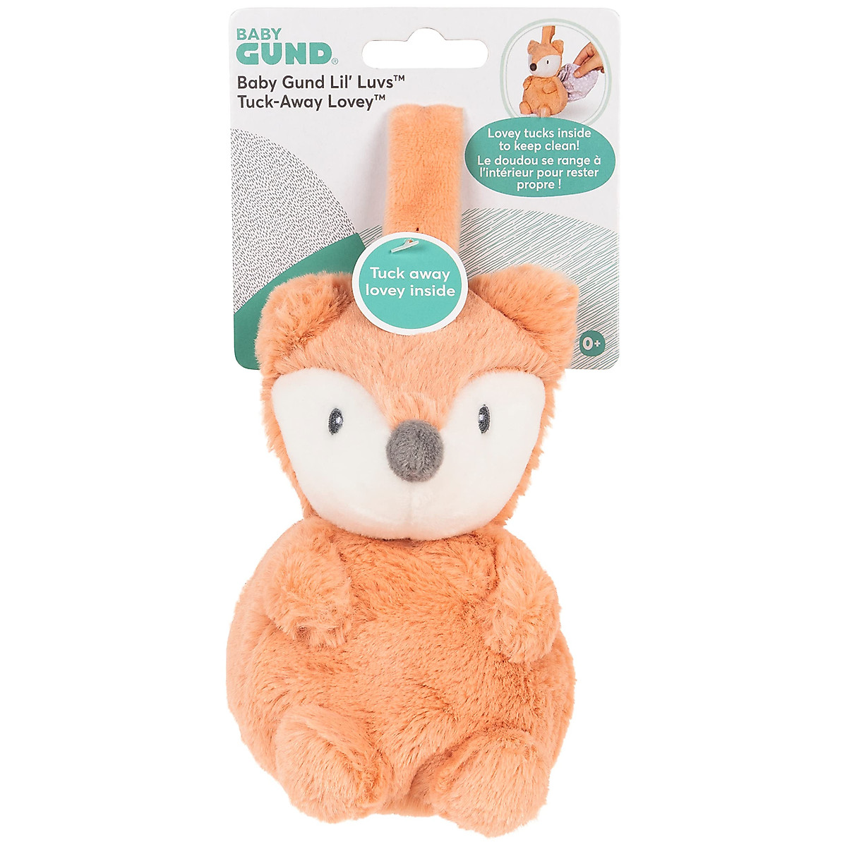 GUND Baby Lil’ Luvs Tuck-Away Lovey, Emory Fox, Ultra Soft Animal Plush Toy with Built-in Baby Blanket for Babies and Newborns